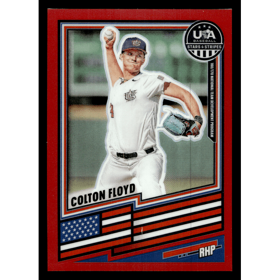 2026 Panini USA Baseball Stars & Stripes Prizm Colton Floyd #117 Red ...