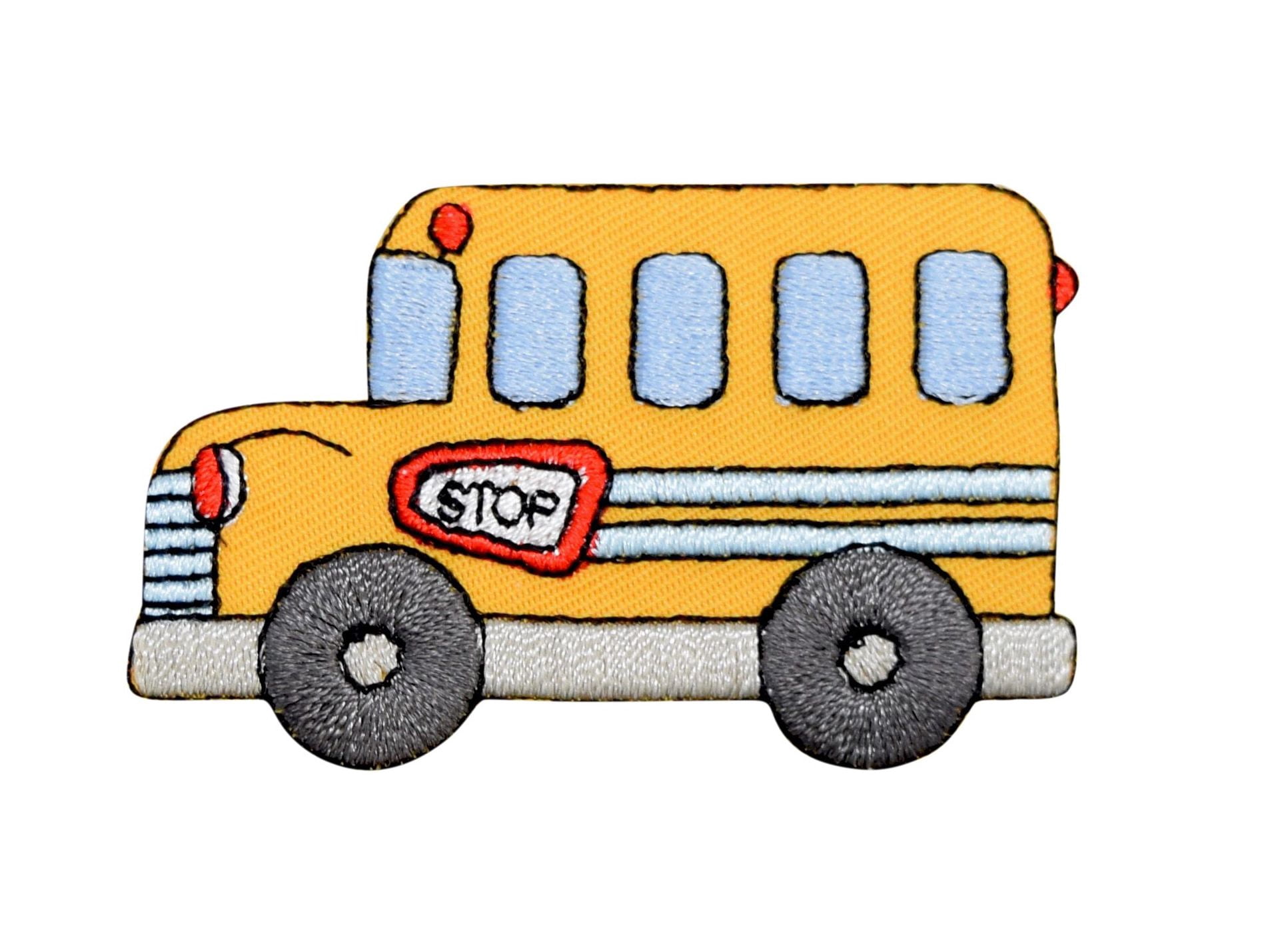 Buy Yellow School Bus - Iron on AppliqueEmbroidered Patch Online at ...
