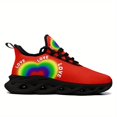 Coolcustomize Mens Rainbow Pride Running Shoes, Breathable Slip-On ...