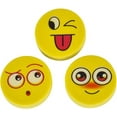 Rhode Island Novelty Round Emoticon Face Erasers Lot of 72 Assorted ...