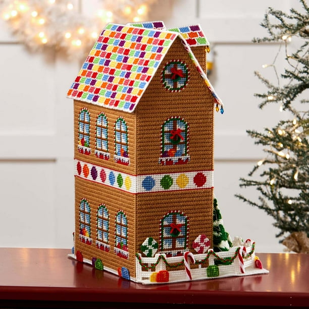 Herrschners® Candy Lane Gingerbread House Plastic Canvas Kit - Walmart.com