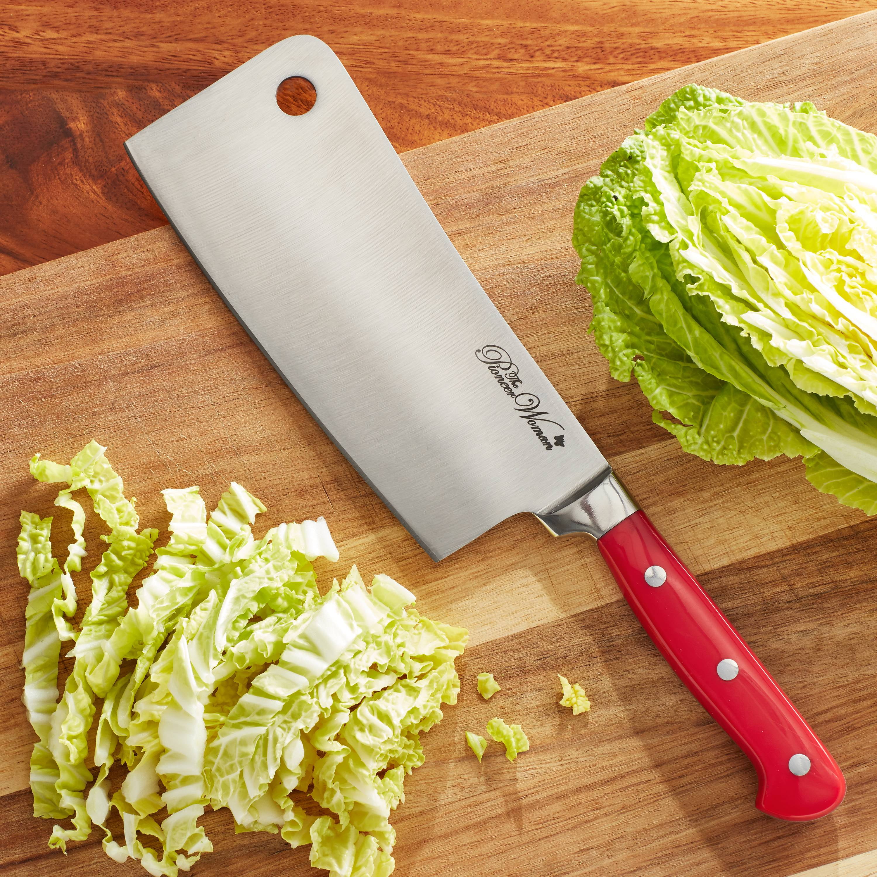 The Pioneer Woman Frontier Red 7-Inch Cleaver - Walmart.com