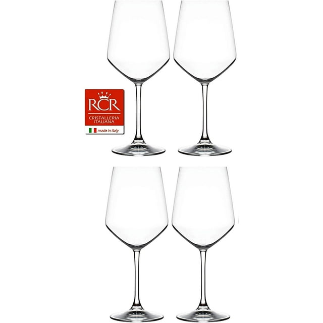 RCR Cristalleria Italiana Aria Collection 4 Piece Crystal Glass Set ...