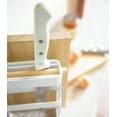Yamazaki Home Knife and Cutting Board Stand, White, Steel + Wood, Water ...