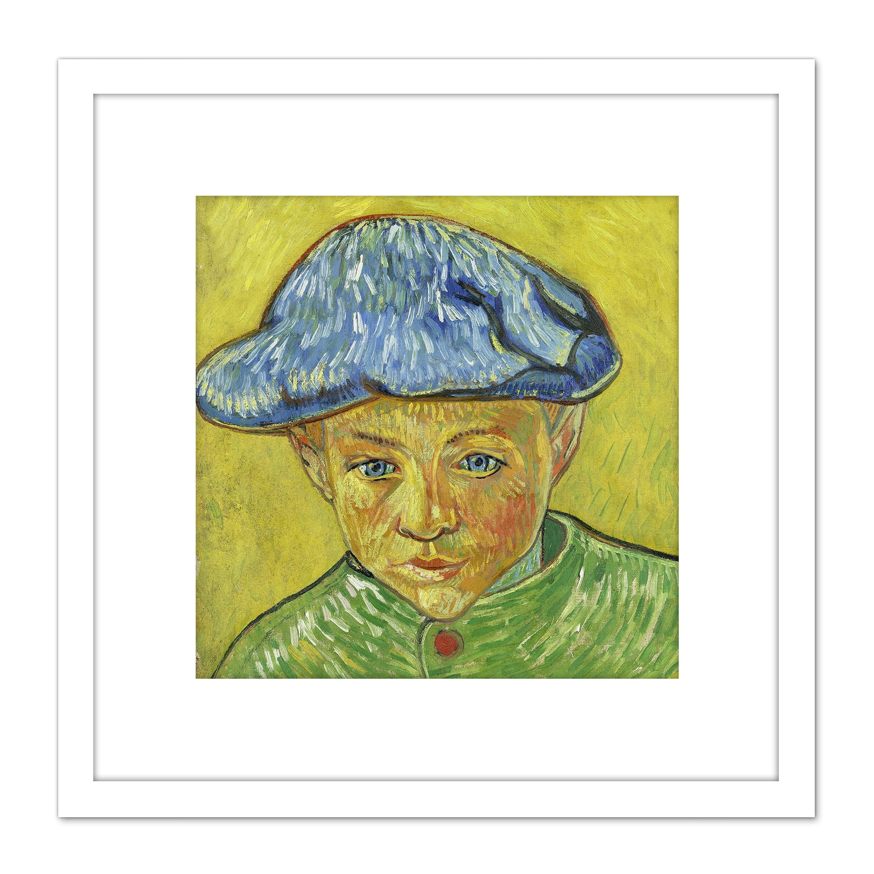 Van Gogh Portrait Camille Roulin Painting 8X8 Inch Square Wooden Framed ...