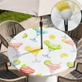 ARTSLION Round Outdoor Tablecloth For Up To 65in With Umbrella Hole ...