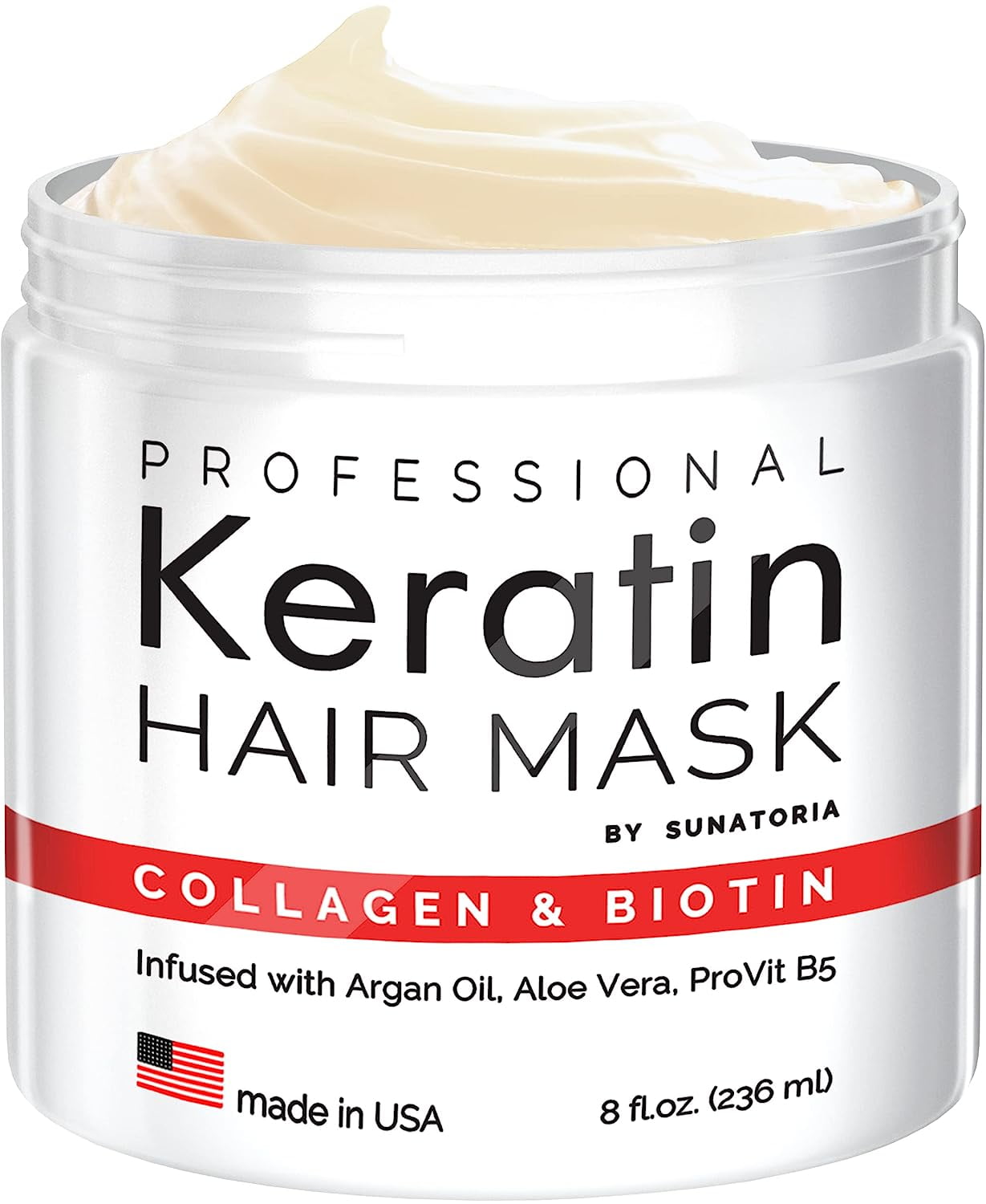 Professional Keratin Hair Mask - Made in USA - Nourishment Treatment ...