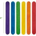 Comfy Package 100-Pack Colorful 6” Wooden Popsicle Sticks for Crafts ...