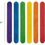Comfy Package 100-Pack Colorful 6” Wooden Popsicle Sticks for Crafts ...