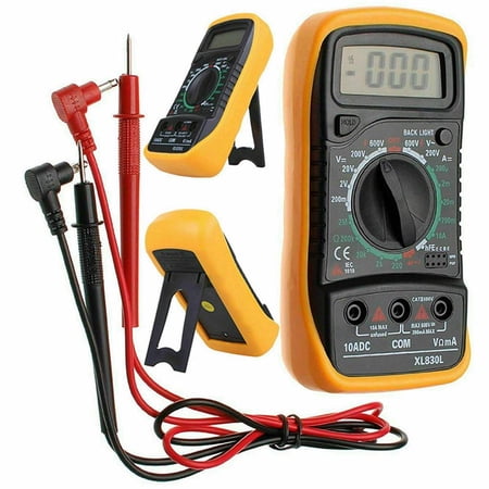 Becaristey Handheld Digital Multimeter LCD Portable Voltage Meter ...