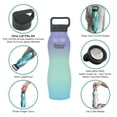 Healthy Human Stainless Steel Curve Water Bottle - Leak Proof Lid ...
