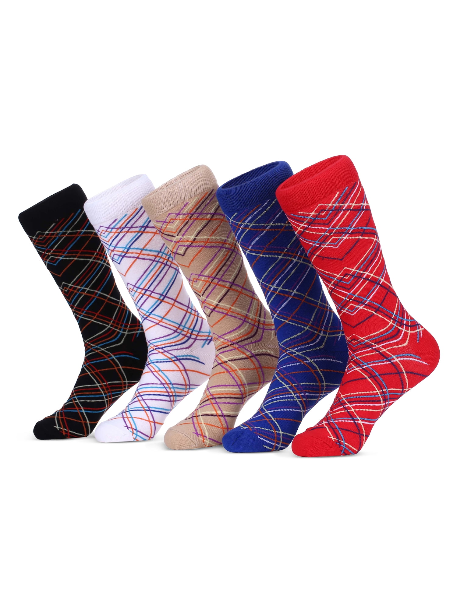 Men's Groovy Designer Dress Socks 5 Pack - Walmart.com
