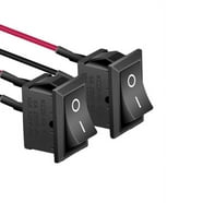 Rocker Switch 2 PIN ON-OFF SPST 125VAC/10A 250VAC/6A 21x15mm Black KCD1 ...