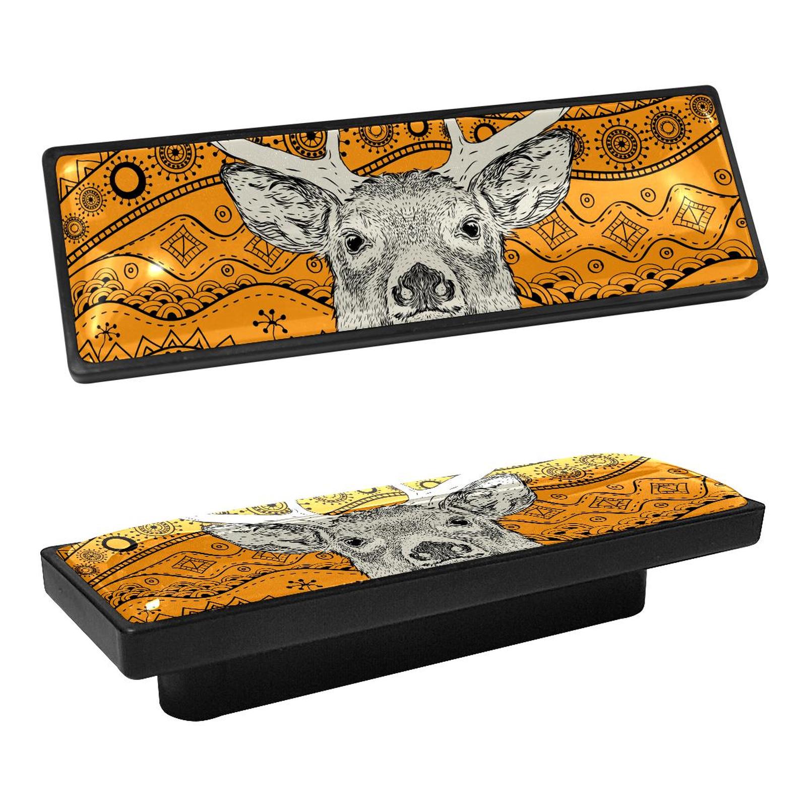 4 Pcs Rectangle Cabinet Handle Cupboard Knob Drawer Pulls Handle Deer ...