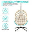 SWITTE Hanging Egg Chair with Stand, Outdoor & Indoor Swing Egg Chair ...