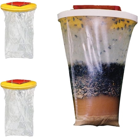 2 Pack Fly Traps Outdoor,Disposable Top Fly Catcher With Fly Bait,Fly ...
