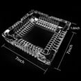 Ashtray 2 Pack, Large Glass Ashtray for cigarette cigar, Clear Crystal ...