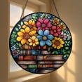 Book Lover Glass Suncatcher Window Decor, Floral Bookshelf Design Light ...