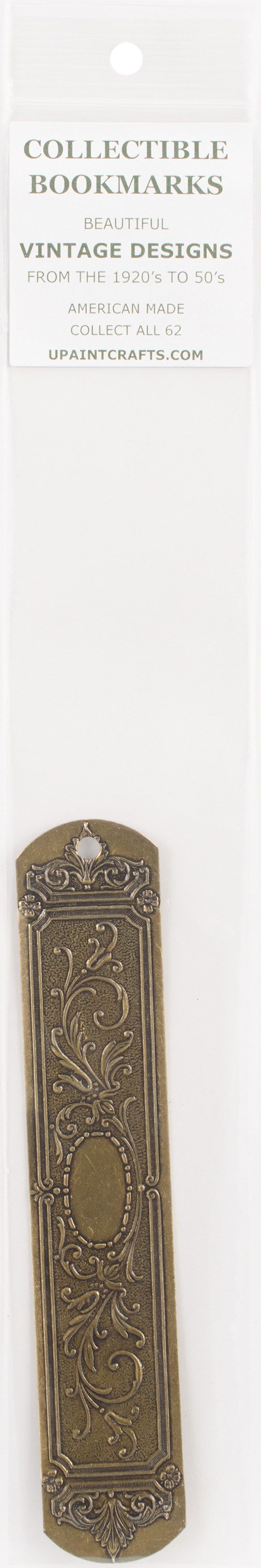 U-Paint Collectible Vintage Antique Brass Bookmark-Baroque Crest ...