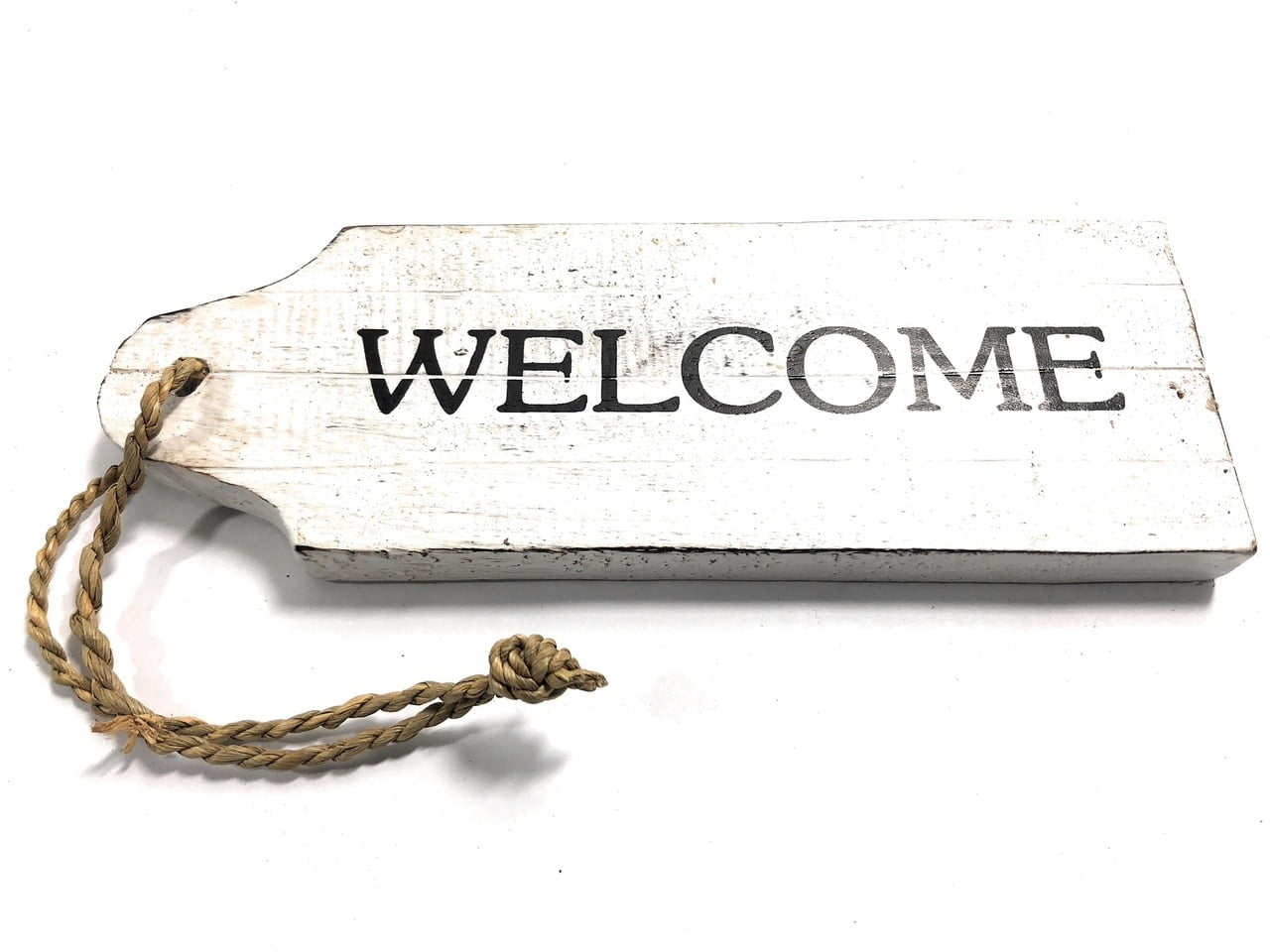 Welcome Door Tag Wood Sign 9" - Rustic Coastal | #snd25063 - Walmart.com