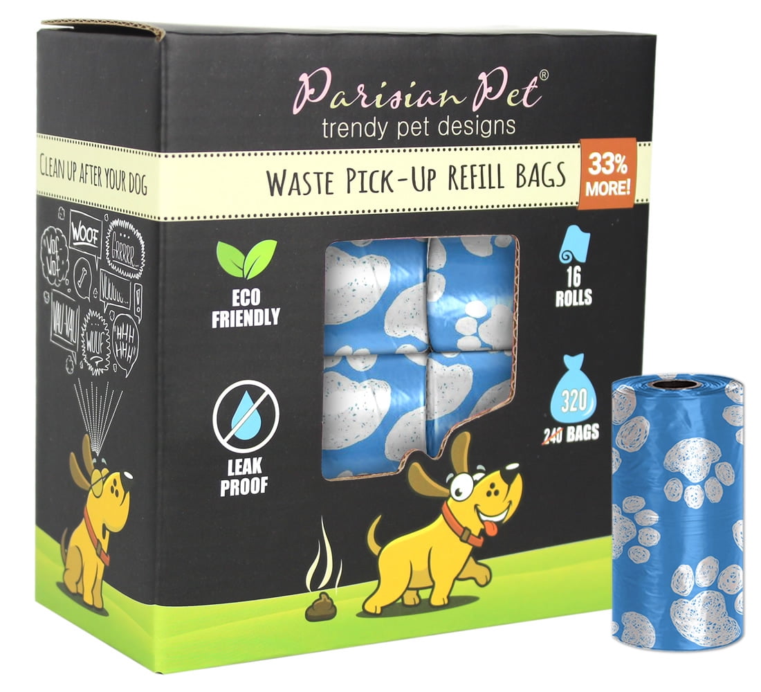 Parisian Pet Poop Bags Dog Waste Bags, Refill Rolls - Walmart.com