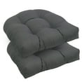 2 Pack Waterproof Outdoor Chair Cushions, Thick Tufted U-Shaped Seat ...