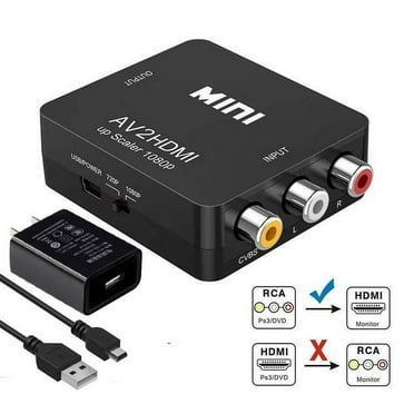 HDMI to RCA 1080P HDMI to AV 3RCA CVBs Composite Video Audio Converter ...