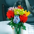 Valentine's Day Flower Bouquet Building Blocks Set, 5 Colors, 500 ...