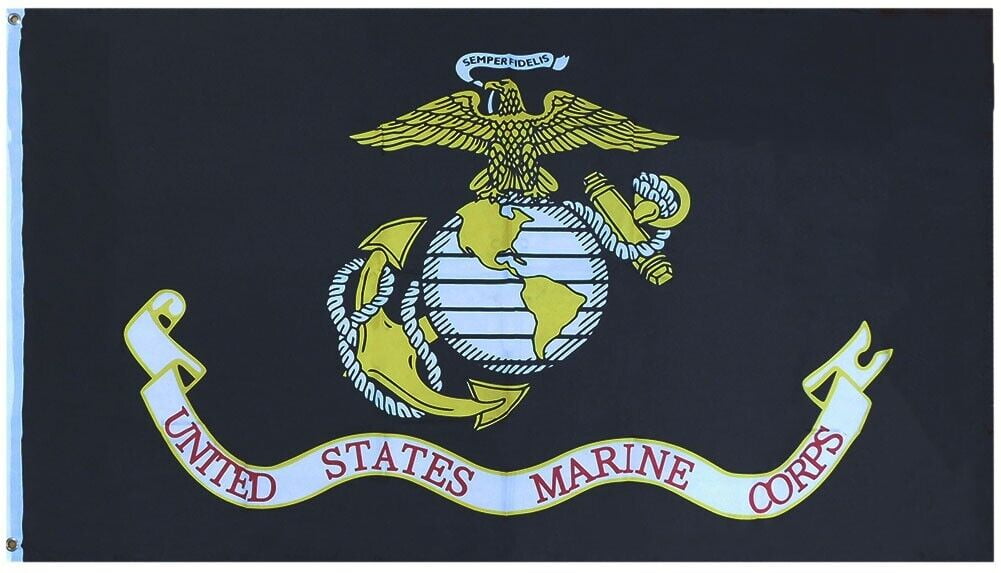 3x5 United States Marine Corps EGA Black Premium OFFICIALLY LICENSED ...