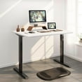 Giantex Universal Table Top, Solid One-piece Wooden Desktop w/Cable ...