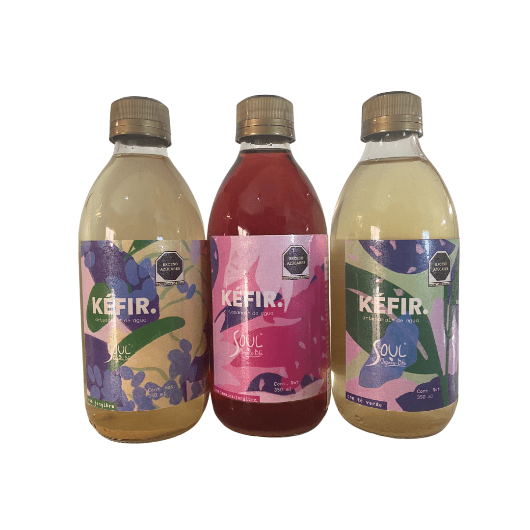 Kéfir de agua /Kéfir tibetano/Kéfir /tres distintos sabores/pack de 6 ...