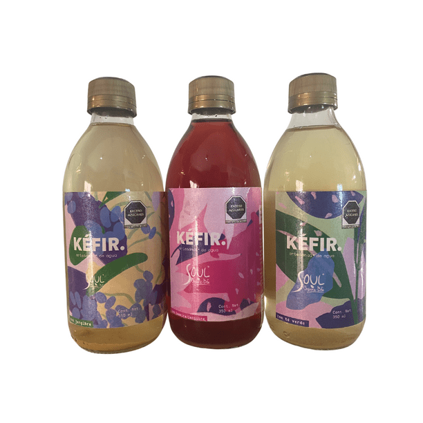 Kéfir de agua /Kéfir tibetano/Kéfir /tres distintos sabores/pack de 6 ...