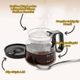 16 Oz Glass Coffee Pot Mug, Heatproof Mini Coffee Mug with Comfort Grip ...