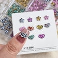 12-Piece 3D Heart and Star Nail Art Accessories for Creative DIY Nail ...