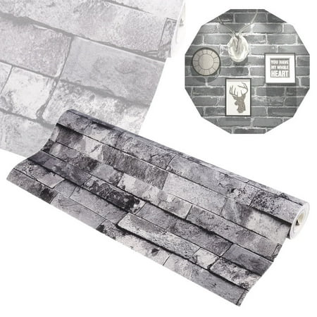 HURRISE 3D Wallpaper Bedroom Mural Roll Brick Stone Wall Background ...