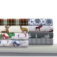 Cozy Flannel Novelty and Holiday Printed Extra Deep Pocket Sheet Set ...