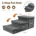 3-Step Doggy Doggie Indoor Pet Stairs Ramp for High Beds, Couches ...
