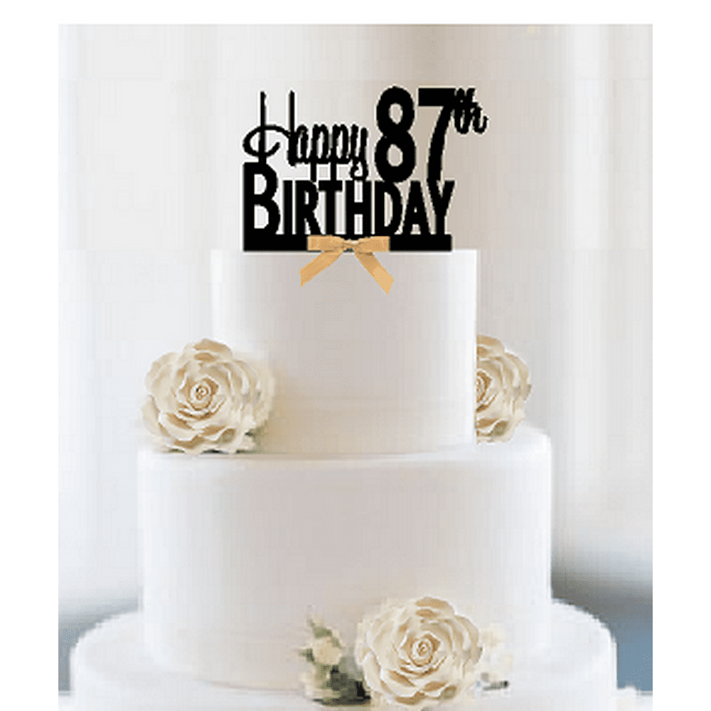 Item#087CTGR - Happy 87th Birthday Elegant Cake Decoration Topper with ...