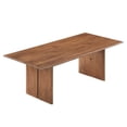 86 Inch Dining Table, Walnut, Wood, Kitchen Cafe Bistro Hospitality ...