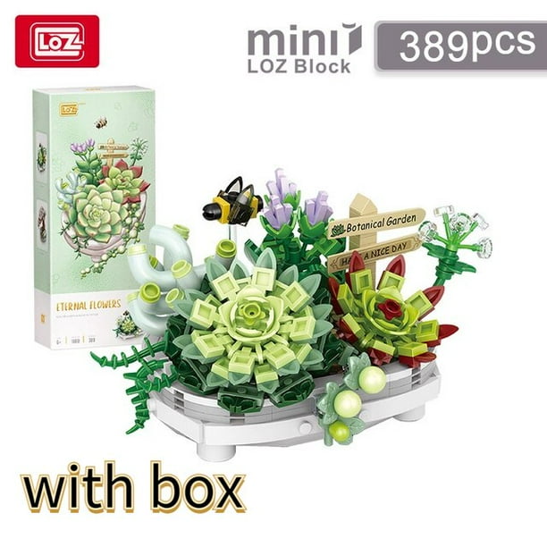 LOZ Eternal Flower Pink Sakura Cherry Tree Pot Plant 3D Model DIY Mini ...