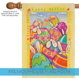 Toland Home Garden Peek-A-Boo Bunny Eggs Easter Flag Double Sided 28x40 ...