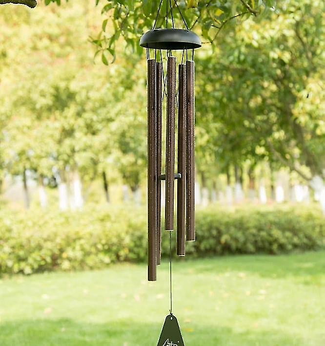 Outdoor Wind Chimes, 80cm Memorial Wind Chime Large Deep Tone, 5 Hollow ...