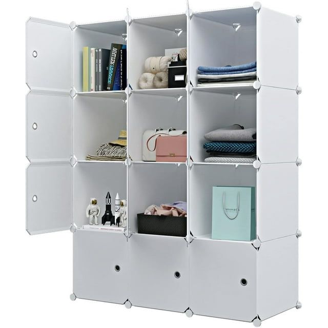 Large Cube Storage - 14"x18" Depth Cube (12 Cubes) Organizer Shelves ...