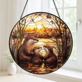 Wildlife Otter Scene Round Window Hanging Art_0 - Walmart.com