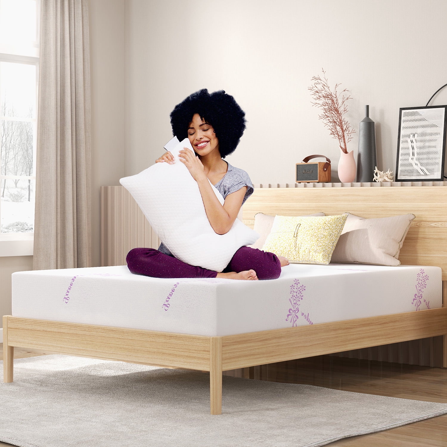 Full Mattress,6 inch Memory Foam Mattress Bed in a Box,with Lavender ...