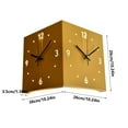 Corner Wall Clock with Light, Luxury Double Sided Hanging Clock Digital ...