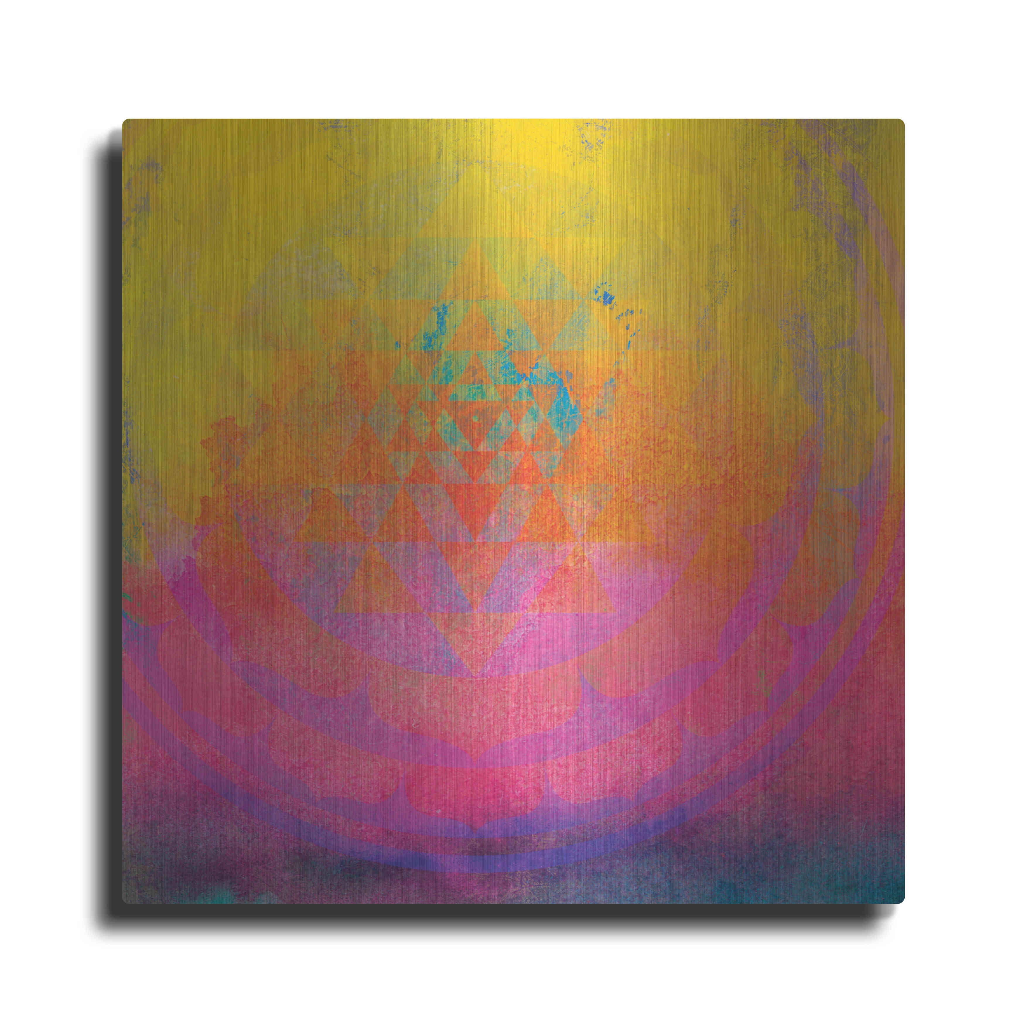 Luxe Metal Art 'High Frequency Mandala Fragment' by Elena Ray, Metal ...