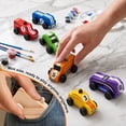 12pcs Unfinished Wooden Cars Wood DIY Cars Painting Vehicles Crafts Kit ...