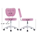 Purple PU Office Chair for Woman, Seizeen Adjustable Bling Desk Chair ...