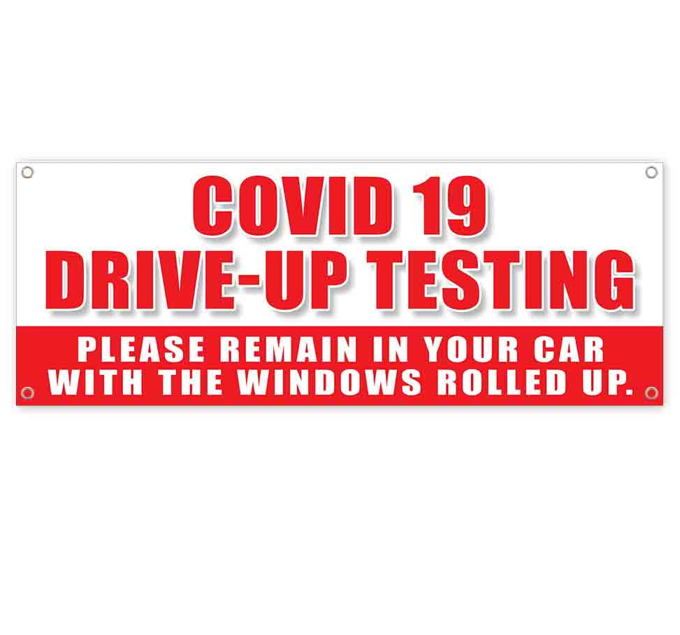 Virus Test Drive Up Windows Up 13 oz Vinyl Banner With Metal Grommets ...